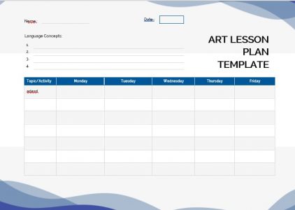 10+ Art Lesson Plan Template | room surf.com