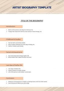 10+ Artist Biography Template | room surf.com
