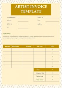 10+ Artist Invoice Template | room surf.com