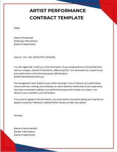 10+ Artist Performance Contract Template | room surf.com