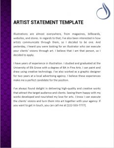 10+ Artist Statement Template | room surf.com
