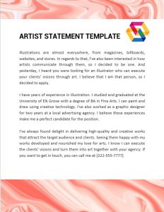 10+ Artist Statement Template | room surf.com