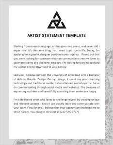 10+ Artist Statement Template | room surf.com