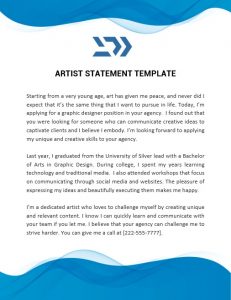 10+ Artist Statement Template | room surf.com