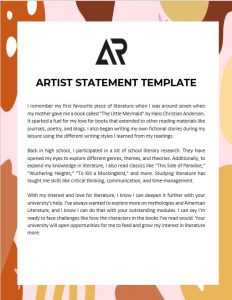 10+ Artist Statement Template | room surf.com