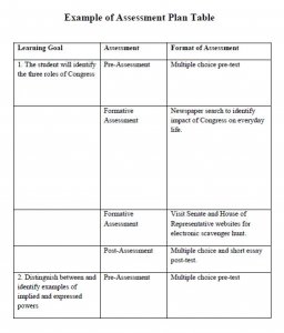 8+ Assessment Plan Template | room surf.com