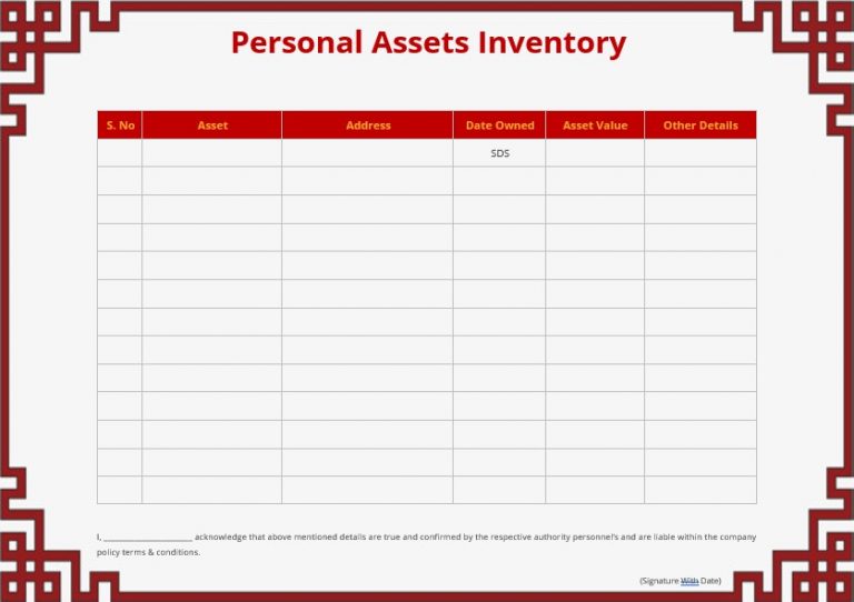 10+ Asset Inventory Template | room surf.com