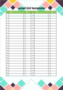 10+ Asset List Template | room surf.com