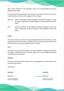 10+ Assignment Contract Template | room surf.com