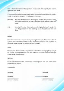 10+ Assignment Contract Template | room surf.com