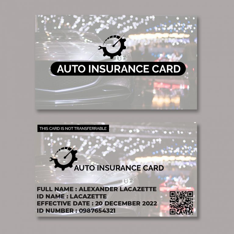 5+ Auto Insurance Card psd template free | room surf.com