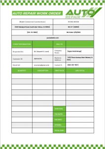 10+ Auto Repair Work Order Template | room surf.com