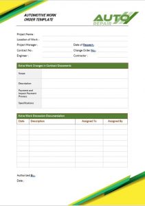 10+ Automotive Work Order Template | room surf.com
