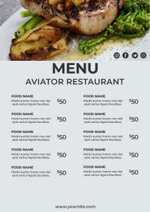 10+ Aviator Restaurant Menu free template in PSD | room surf.com