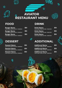 10+ Aviator Restaurant Menu free template in PSD | room surf.com