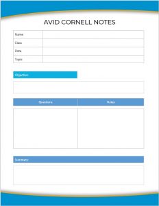 10+ Avid Cornell Notes Template | room surf.com