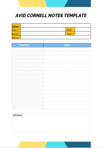 10+ Avid Cornell Notes Template | room surf.com
