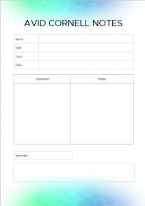 10+ Avid Cornell Notes Template | room surf.com
