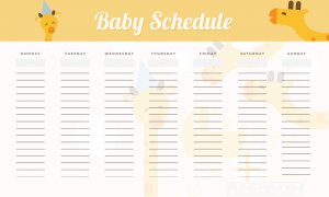 10+ Baby Schedule psd template free | room surf.com