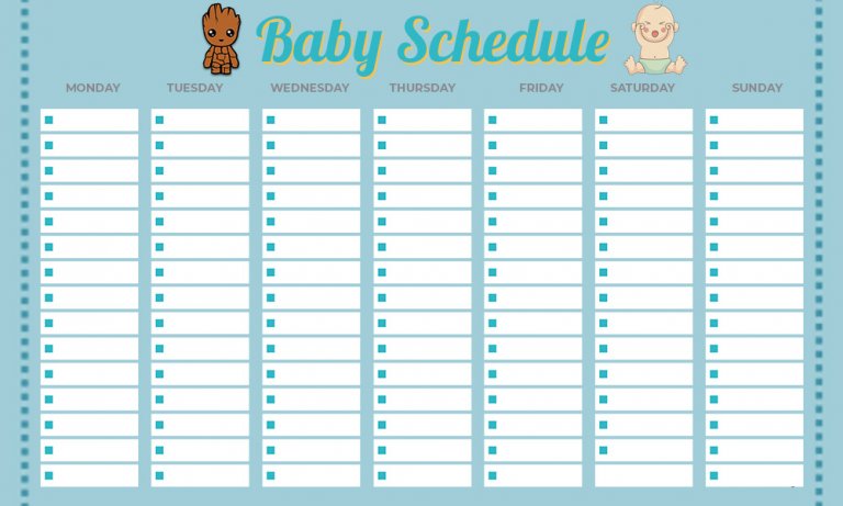 10+ Baby Schedule psd template free | room surf.com