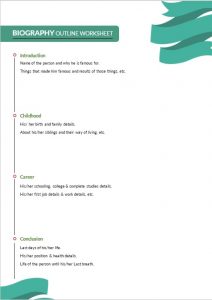 10+ Biography Outline Template | room surf.com