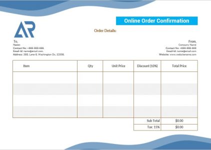 10+ Online Order Confirmation Template | room surf.com