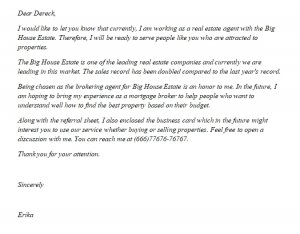 New Real Estate Agent Announcement Letter And Sample | room surf.com