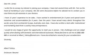 Unsolicited Application Letter And The Sample | room surf.com