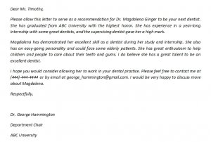 Dentist Recommendation Letter And Its Sample | room surf.com