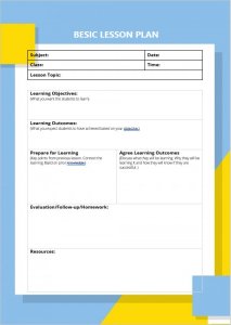 10+ Basic Lesson Plan Template | room surf.com