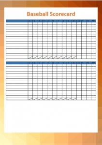 10+ Baseball Scorecard Template | room surf.com