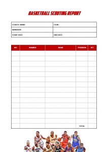 10+ Printable Basketball Scouting Report Template | room surf.com