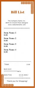 10+ Printable Bill List Template | room surf.com