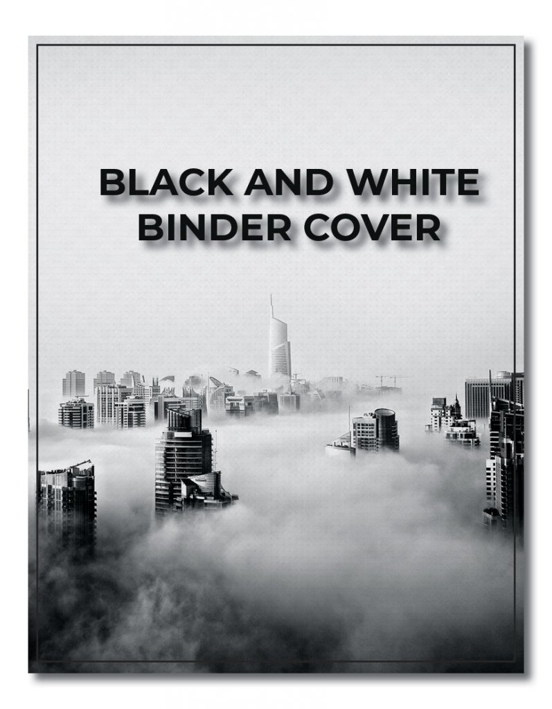 10+ Printable Black and White Binder Cover psd template free | room ...