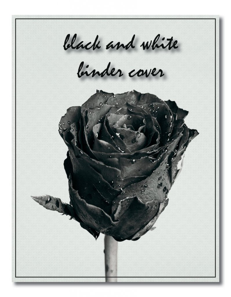 10+ Printable Black and White Binder Cover psd template free | room ...