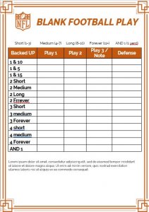 5+ Blank Football Play Sheet Template | room surf.com