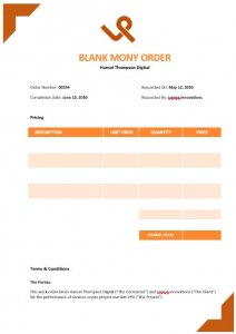 5+ Printable Blank Money Order Template | room surf.com