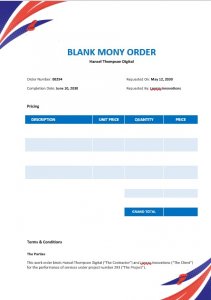 5+ Printable Blank Money Order Template | room surf.com