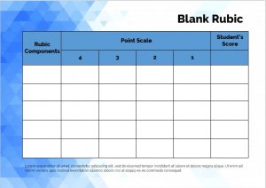 10+ Printable Blank Rubric Template | room surf.com