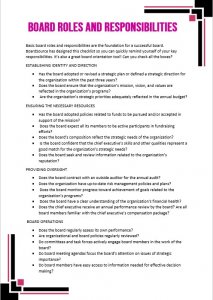 5+ Printable Board Roles and Responsibilities Template | room surf.com