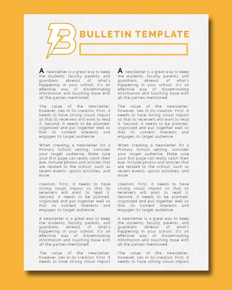 10+ Printable Bulletin template photoshop | room surf.com