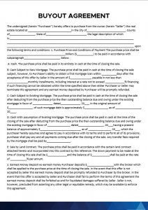 5+ Buyout Agreement Template | room surf.com