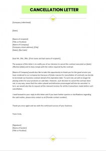 10+ Cancellation Letter Template | room surf.com
