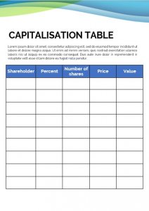 5+ Printable Capitalization Table Template | room surf.com