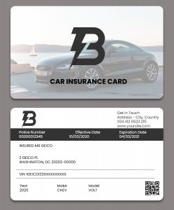 10+ Printable Car Insurance Card psd template free | room surf.com