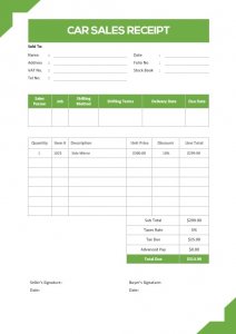 10+ Printable Car Sale Receipt Template | room surf.com
