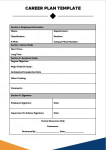 5+ Printable Career Plan Template | room surf.com