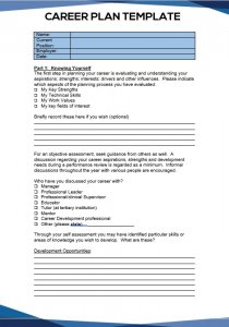 5+ Printable Career Plan Template | room surf.com