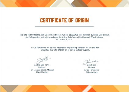 10+ Certificate of Origin Template | room surf.com