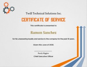 10+ Certificate of Service Template | room surf.com